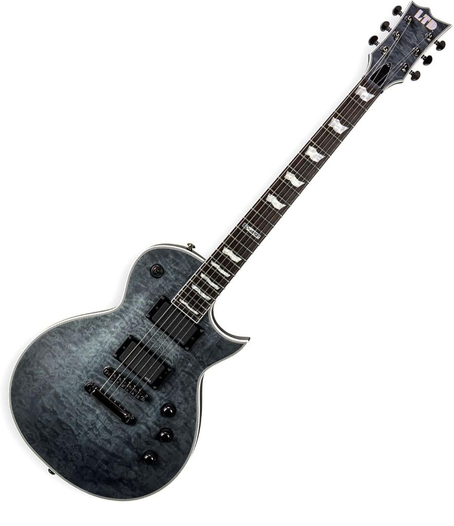ESP Ltd EC-401QM STBLKS See Thru Black Satin | Live Louder