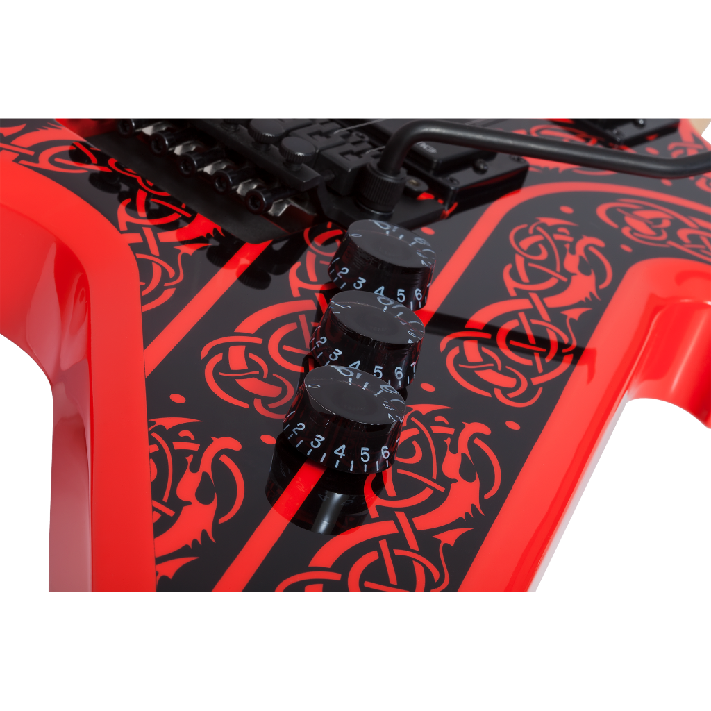 Wylde Audio Warhammer FR Norse Dragon Pinstripe Red | Live Louder