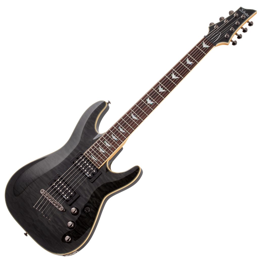 Schecter Omen Extreme-7 See Thru Black | Live Louder