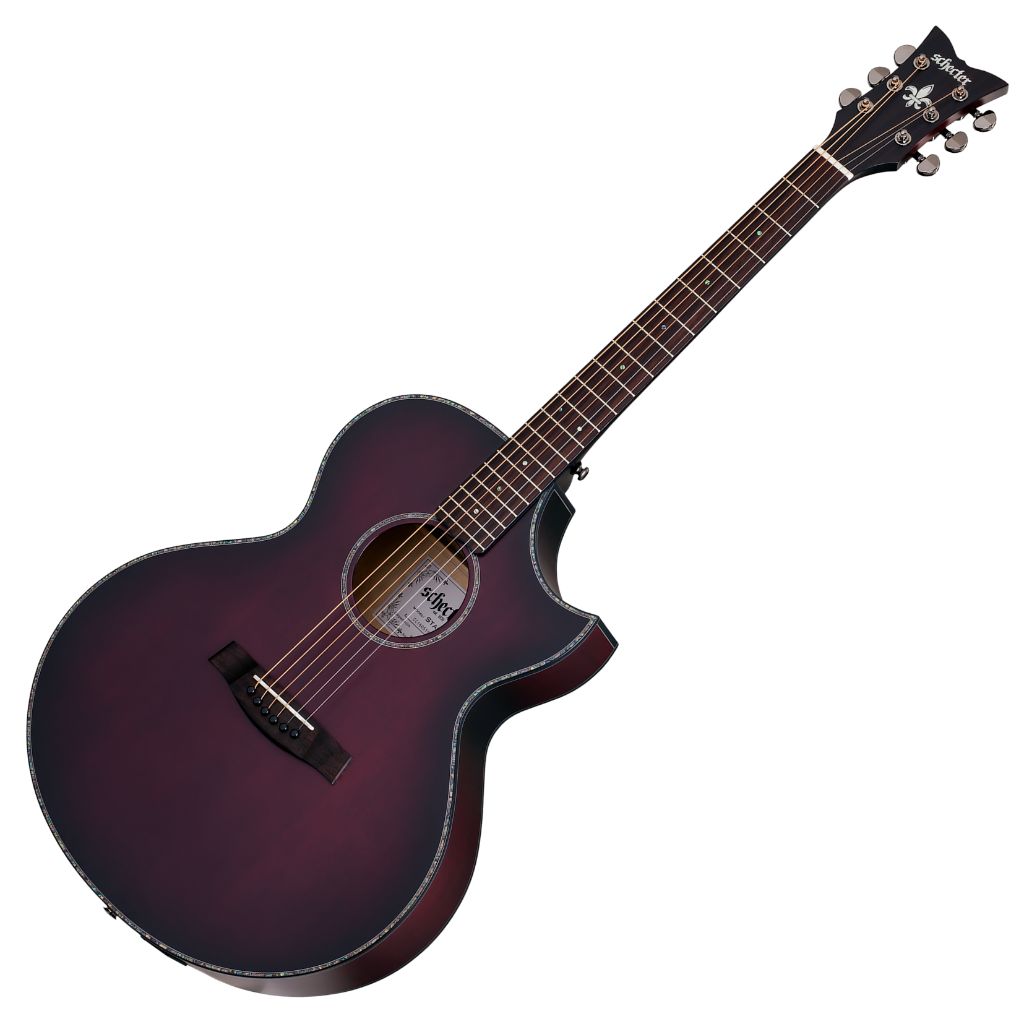 Schecter Acoustic - Orleans Stage Vampyre Red Burst Satin | Live Louder