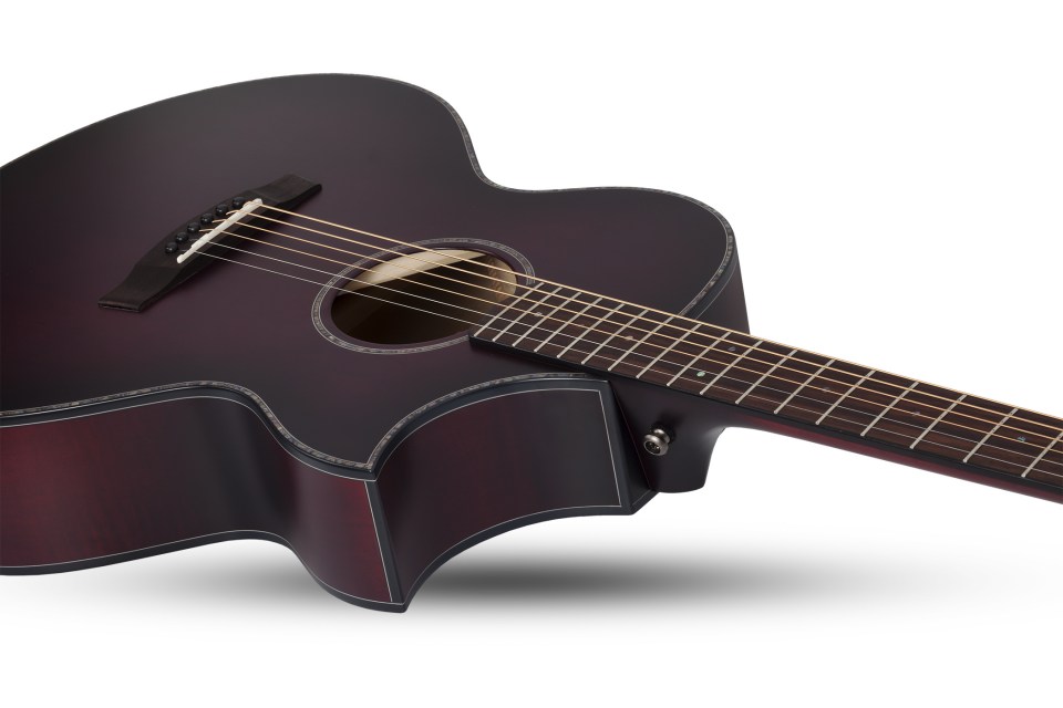 Schecter Acoustic - Orleans Stage Vampyre Red Burst Satin | Live Louder