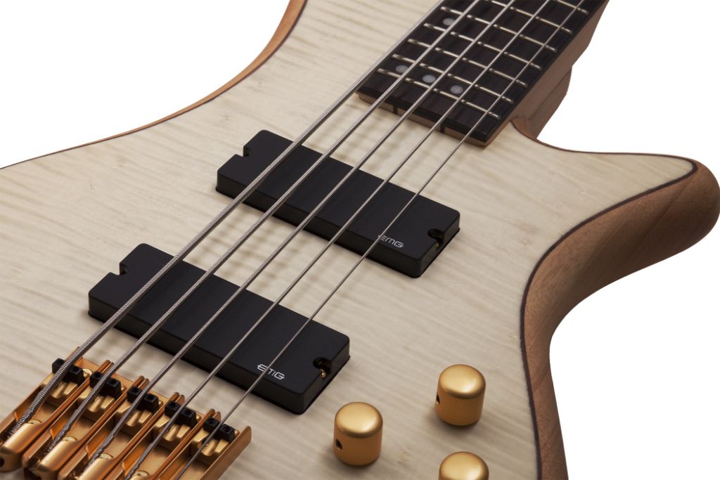 Schecter Bass - Stiletto Custom-5 Natural Satin LH | Live Louder